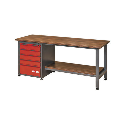 Wooden workbench - VT100005 - VİP-TEC - for workshops / 5-drawer / with ...