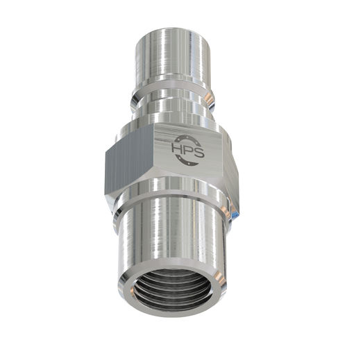 Self-sealing fitting - HPS International - hydraulic / tapped / brass