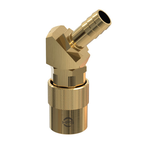 45° angle fitting - HPS International - hydraulic / socket / brass