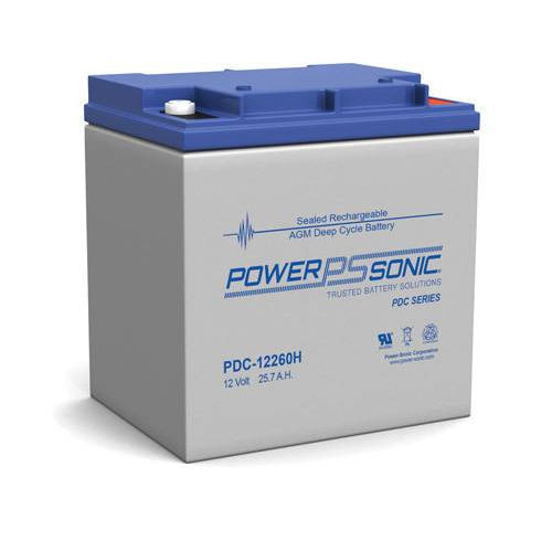 Deep cycle battery - PDC-12260H - Power-Sonic - VRLA / rectangular / 12 V