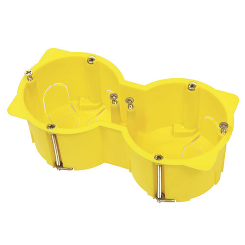 Wall box - DOUBLE - courbi - polymer / indoor / plug