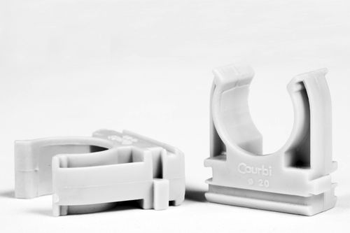 Snap-in clip - courbi - for conduits / plastic / fixing