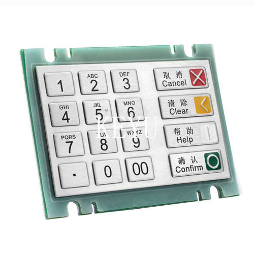 16-key keypad - KY3689 - Shenzhen KEYU Co., Ltd - panel-mount / brushed ...