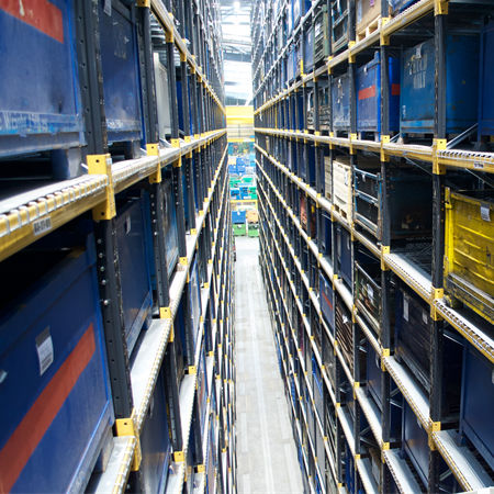 Narrow-aisle shelving - Apex Whittan - handling / adjustable / palletized