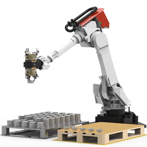 Robotic loading cell - Pallet-Load Double - RoboJob - unloading