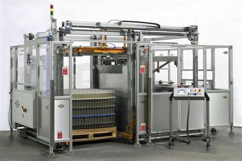Sweep-off layer depalletizer - D3 - Mondo e Scaglione - bottle ...