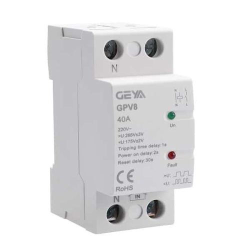 Under-voltage protection relay - GPV8 - Zhejiang Geya Electrical Co., Ltd - overload / DIN rail