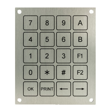 20-key keypad - KBH11 - Barantech - panel-mount / piezoelectric ...