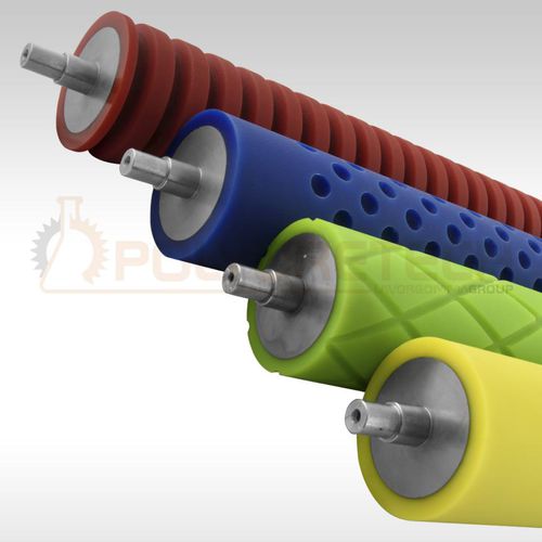 Polyurethane-coated roller - POLYURETECH - for grinding/sanding ...