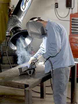 Fixed extraction arm - XA - United Air Specialists - telescopic / smoke