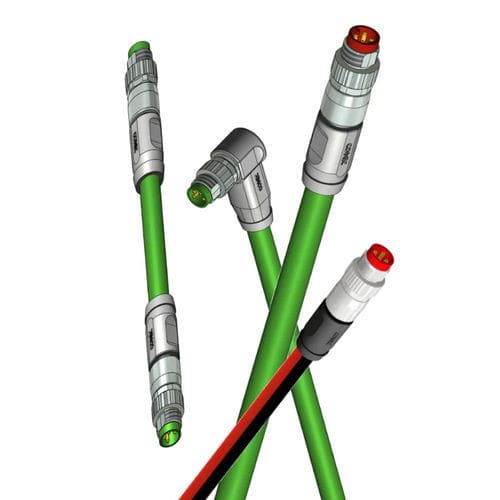 M8 electrical connector - IC AUTOMATION - Ethernet / overmolded / straight