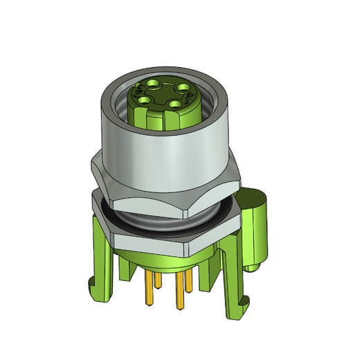 Circular electrical connector - IC AUTOMATION - crimp / weld / M8