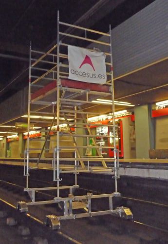 Mobile scaffolding - FT-054 - ACCESUS - facade / modular / with stairway