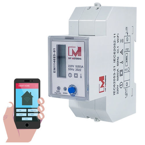 Single-phase electric energy meter - EM114023-01 - IVY METERING - DIN ...