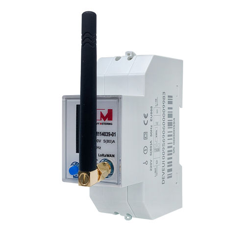 Single-phase electric energy meter - EM114039-01 - IVY METERING - DIN rail / with built-in ...