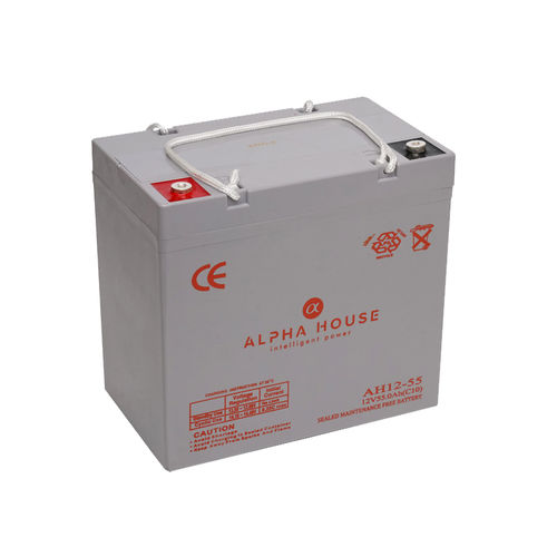Rectangular battery - AH12-55 - Alpha House Ltd - 12 V / UL / CE
