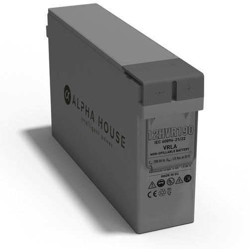 Rectangular battery - 12HVR190 - Alpha House Ltd - 12 V / ISO