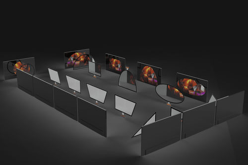 Surface wave touch screen - SHAPES - Displax SA - multi-touch / custom ...