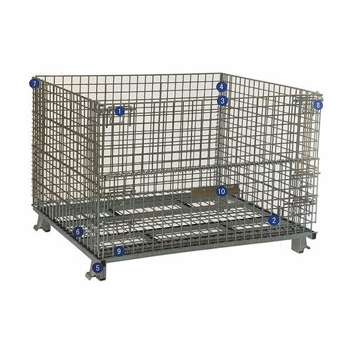 Wire mesh pallet box - IWM series - NANJING TOCO WAREHOUSE EQUIPMENT CO ...