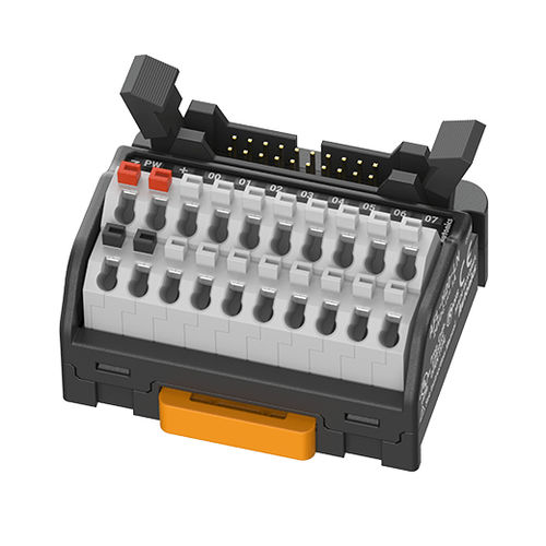 DIN rail-mounted terminal block - AFL series - Autonics - push-in ...