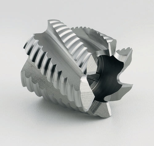Shell-end milling cutter - CF9 series - Carmon - solid / roughing / HSS ...
