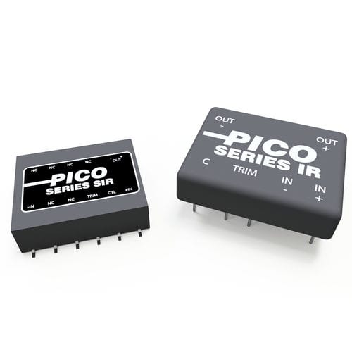 Regulated DC/DC converter - IR & SIR Series - Pico Electronics - 2:1 input voltage range / 3:1 ...