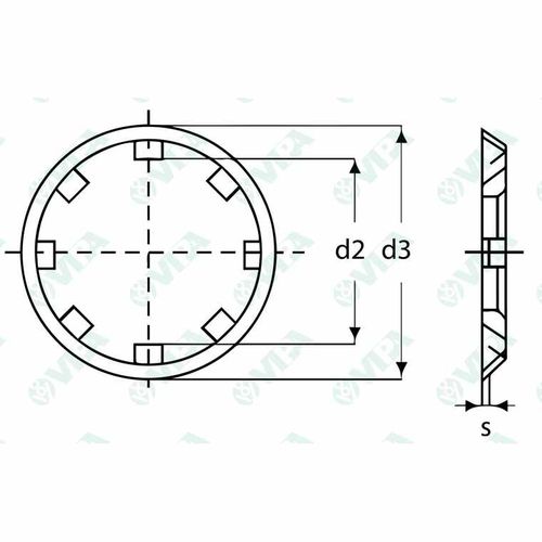 Self-locking retaining ring - 7ZA000000004 - VIPA spa