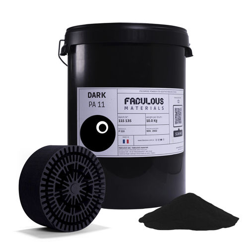 SLS 3D printing powder - DARK PA11 black - FABULOUS - nylon / PA / wear ...