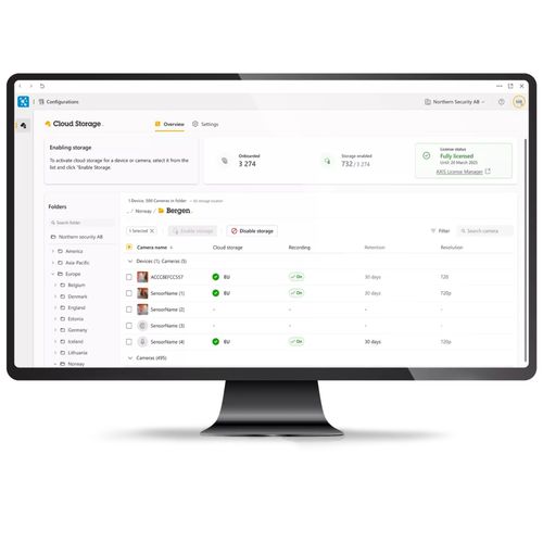 Cloud software - Axis Communications - storage / for camera