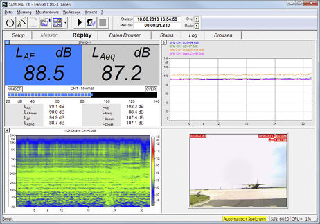 Measurement software - Noisecam - SINUS - video tracking / audio / sound