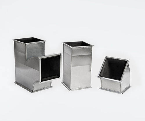 Rectangular air duct - BRINNER - rigid / galvanised steel / for ventilation