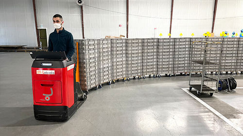 Towing tugger cart - Labadis - with telescopic drawbar / line-side ...