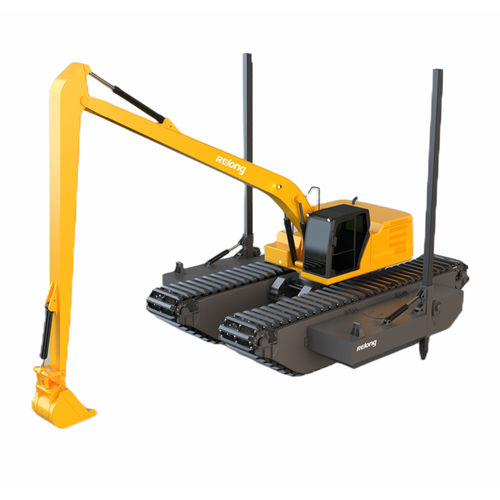Amphibious excavator - RL-AE20D - Relong Tech - medium / crawler / diesel