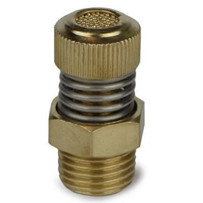 Flow-control silencer - SBR - Sinterfiltri srl - valves / control / bronze