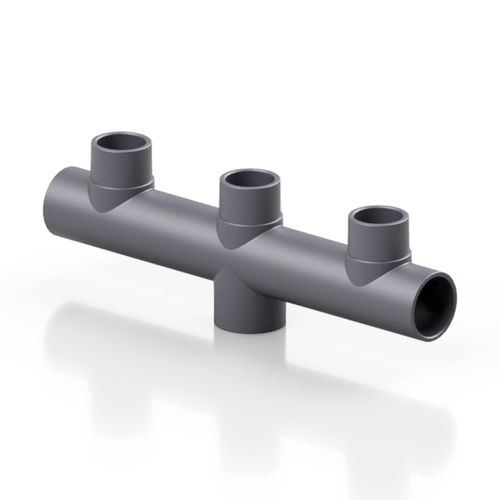 3-way manifold - RDRCLD series - Effast - PVC-U / weld