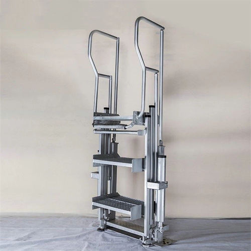 Folding stair - Shenzhen Autoware - aluminium / stainless steel / mobile
