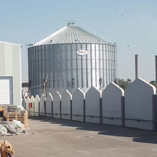 Flat bottom silo - Yaşar Makine - for grain / sheet metal