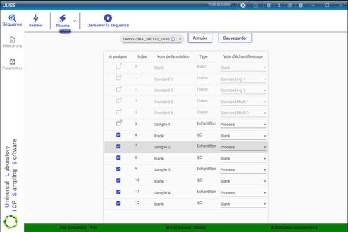 Management software - ULISS - SRA - sampling / industrial / PLC
