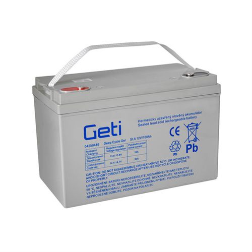 Lead-acid gel battery - GETI - rectangular / 12 V / for UPS