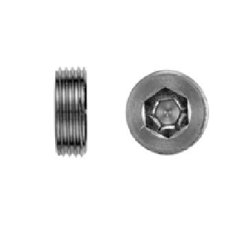 Conical plug - DIN 906 R - Lederer - threaded / stainless steel / thread