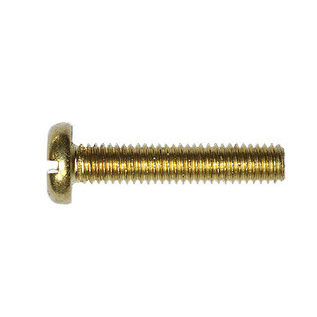 Pan head screw - DIN 85 - Albert Pasvahl - slotted / brass