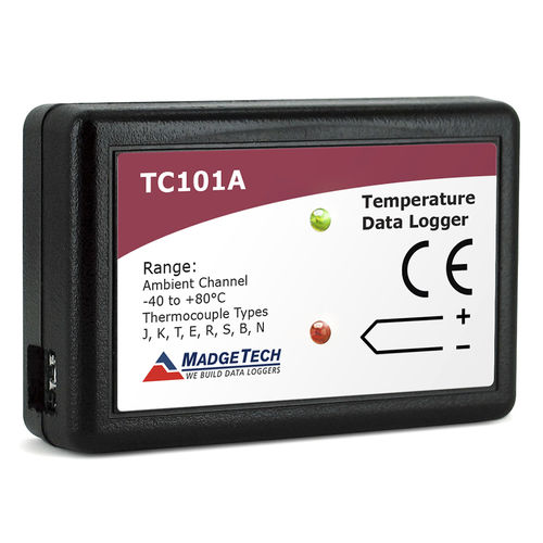 Temperature data-logger - TC101A - MadgeTech - with PC interface / without display / for monitoring