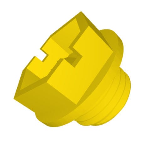 Hexagonal plug - TA series - DBI Plastics - threaded / plastic / masking