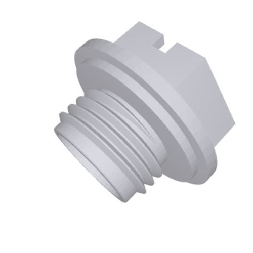 Hexagonal plug - TG series - DBI Plastics - threaded / plastic / power