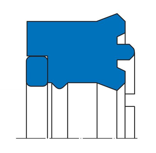 Wiper seal - KI 320 - Simrit - rod / high-pressure / single-acting