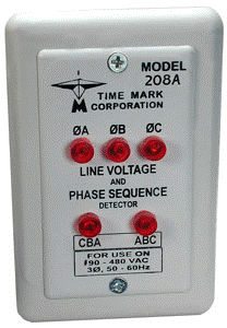 Phase detector - max. 480 V, 50 - 400 Hz | 208 series - Time Mark - voltage