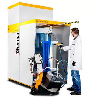 Open powder coating booth - ClassicLine - Gema Switzerland - filter ...