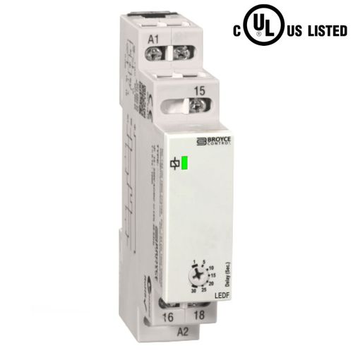 Off delay timer - LEDF - Broyce Control - DIN rail / SPDT