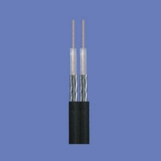 Hybrid optical cable - DUAL RG Series - LEMO - RF / multi coaxial / LEMO