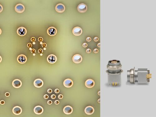 Electrical power supply connector - LEMO - PCB / push-pull / press-fit